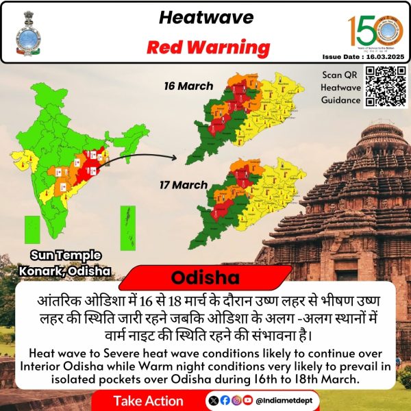 IMD issues red warning for heatwave in three districts of Odisha ...