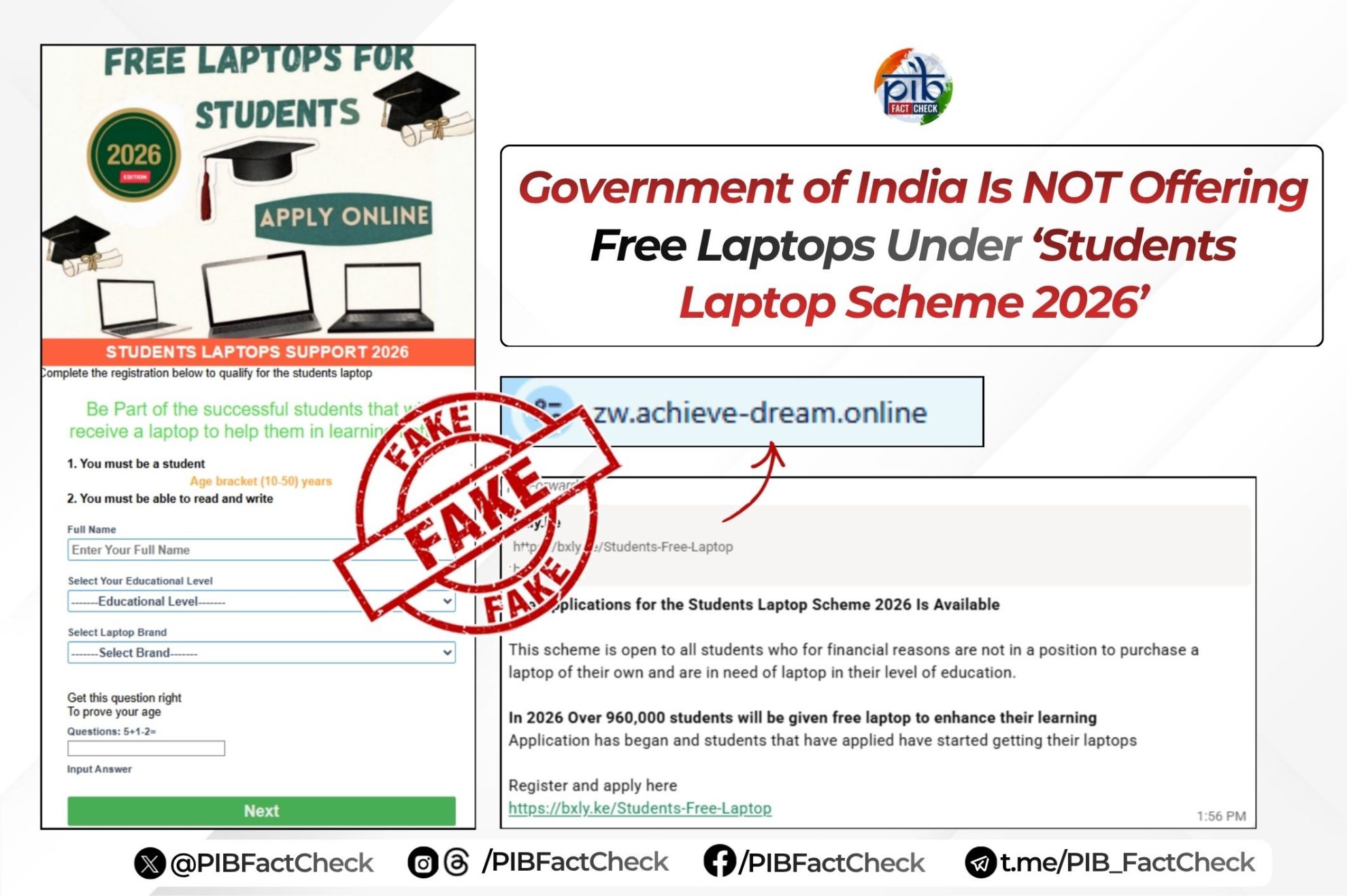 Government Debunks Fake WhatsApp Message Claiming Free Laptops Under ...